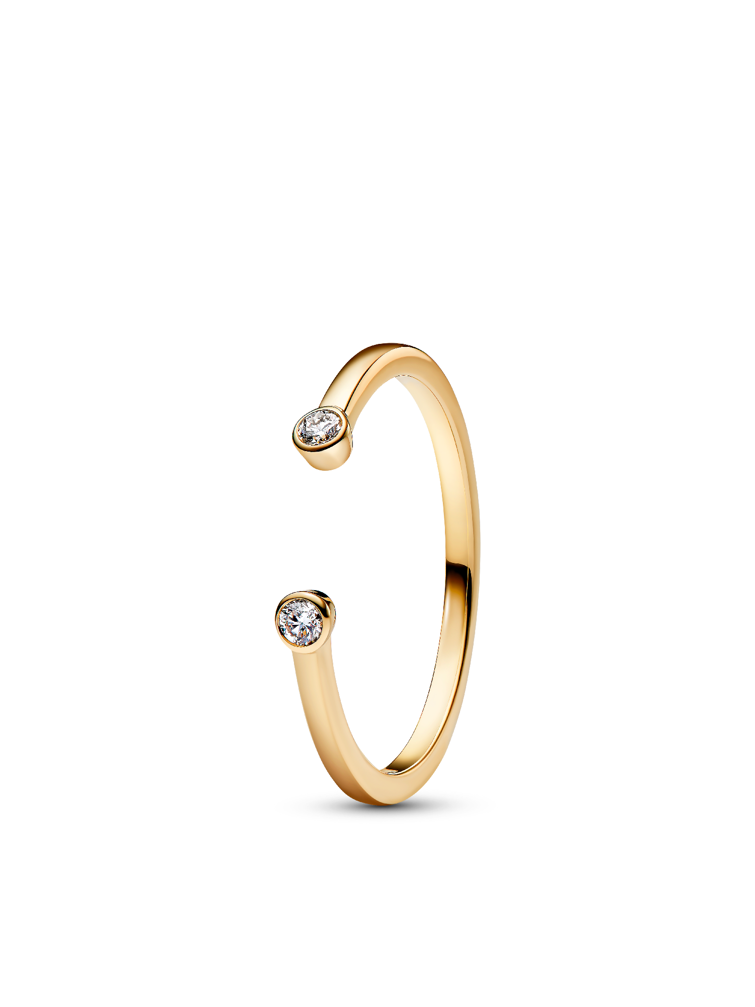 Pandora Era Bezel Lab-Grown Diamond Open Ring | Gold | Pandora NZ
